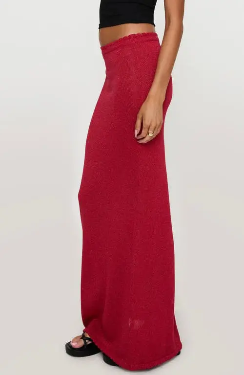 Princess Polly Metallic Knit Maxi Skirt