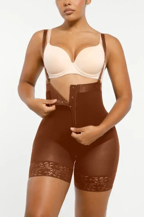 SHAPELLX Firm Compression Bodysuit Shaper - Mocha
