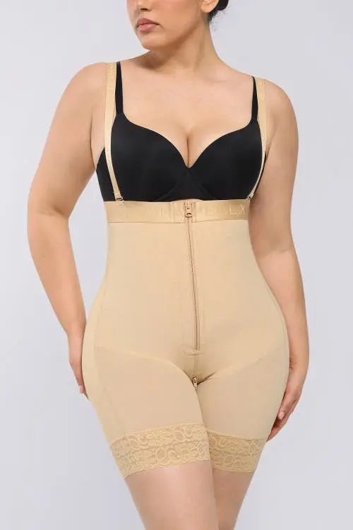 SHAPELLX Firm Compression Bodysuit Shaper - Sand