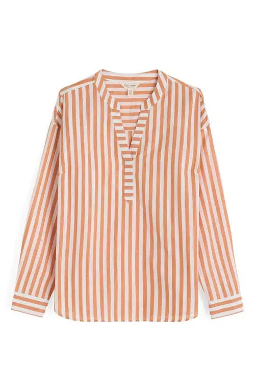 SEASALT CORNWALL Eyebright Stripe Organic Cotton Popover Shirt