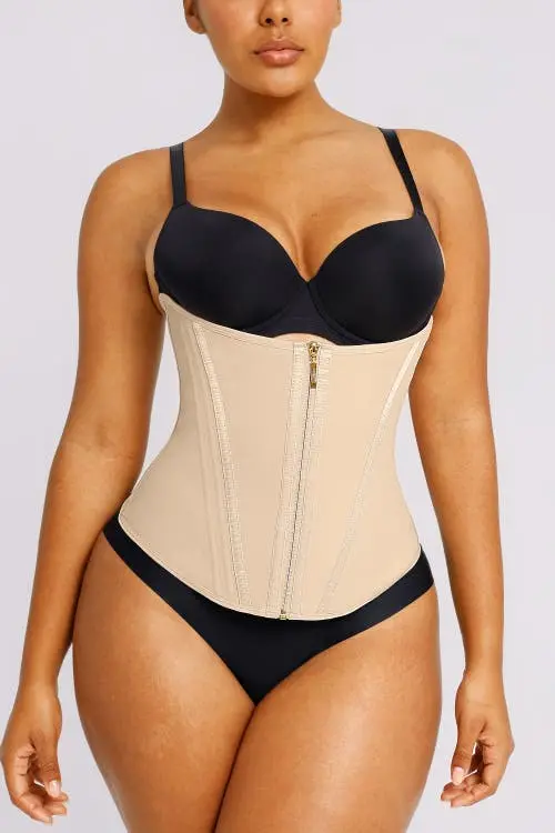SHAPELLX Body Shaper Latex Waist Trainer - Beige