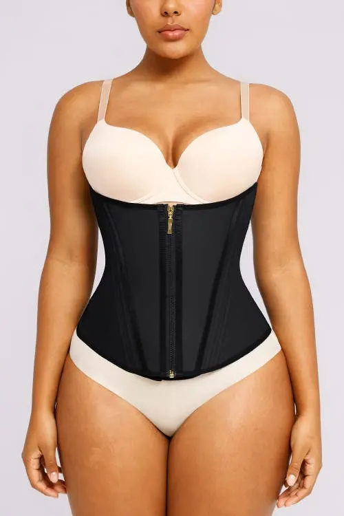SHAPELLX Body Shaper Latex Waist Trainer - Black