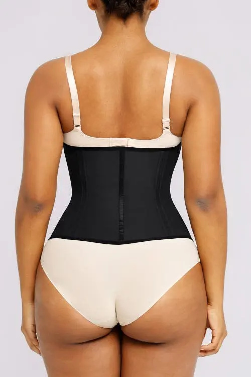 SHAPELLX Body Shaper Latex Waist Trainer - Black
