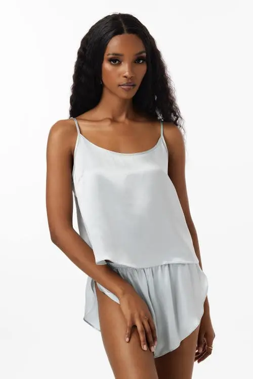 SILKSILKY Pure Silk Camisole Set - Light Blue