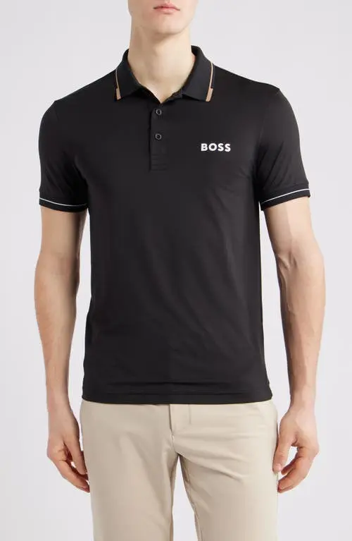 BOSS Paul Pro Active Performance Polo - Black