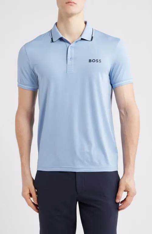BOSS Paul Pro Active Performance Polo - Open Blue