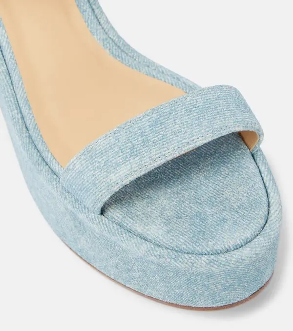 Gabriela Hearst Iman Denim Platform Sandals - Blue