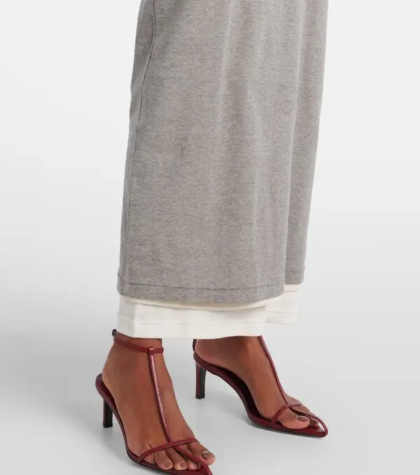 JIL SANDER Layered Cotton Jersey Maxi Dress