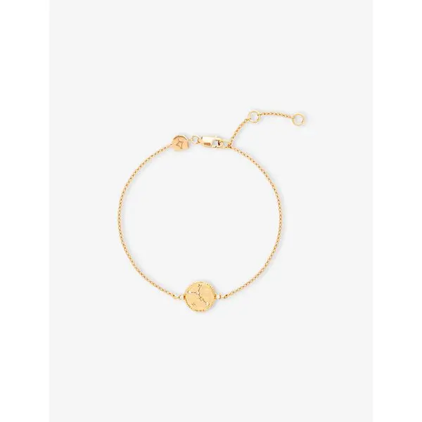 ASTRID & MIYU Zodiac Cancer Pendant Bracelet - Gold