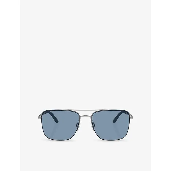 Oliver Spencer Pilot-frame Metal Sunglasses - Silver