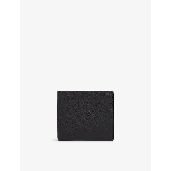 Smythson Panama 6-card Slot Leather Wallet - Black