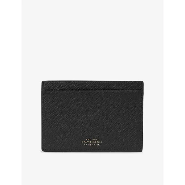 Smythson Panama Leather Passport Sleeve - Black