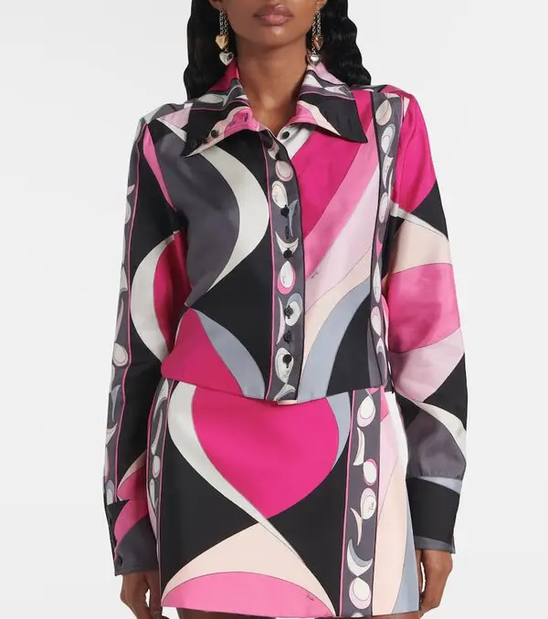 Emilio Pucci Pesci Silk Twill Shirt