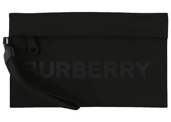 Burberry Logo Nylon Pouch - Black