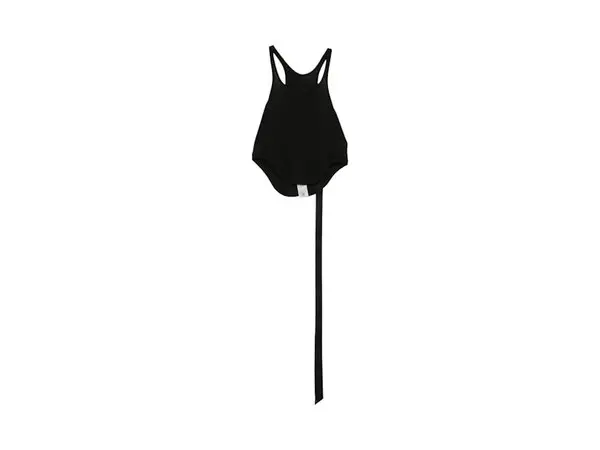 Rick Owens Cropped Basic Tank Top - Black