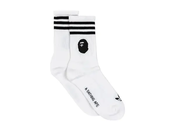 A BATHING APE X Adidas Crew Socks - Multicolor