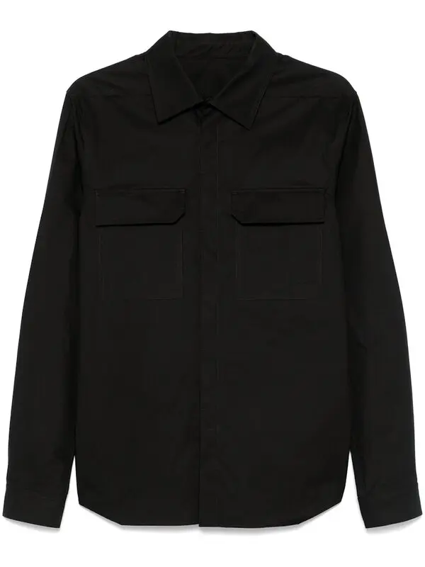 Rick Owens Cotton Work Shirt - Black