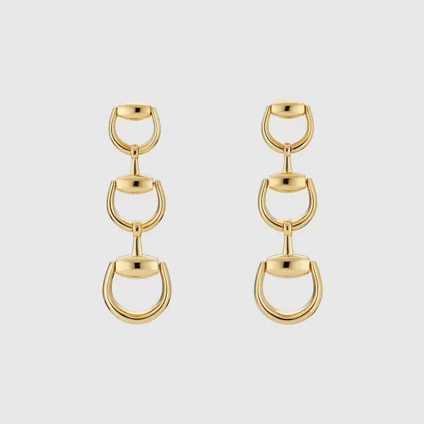 Gucci Horsebit 18k Drop Earrings - Yellow Gold