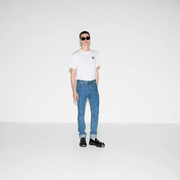 Gucci Tapered Fit Denim Pants