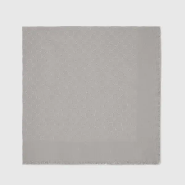Gucci Gg Wool And Silk Jacquard Shawl