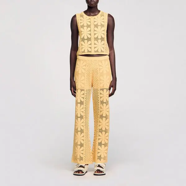 Sandro Crochet Top