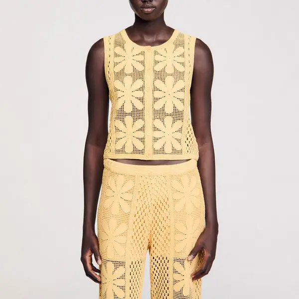 Sandro Crochet Top