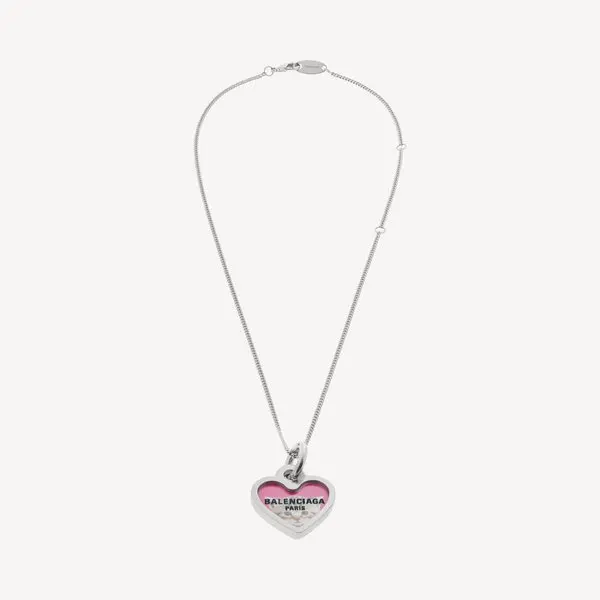Balenciaga Darling Heart Necklace - Silver