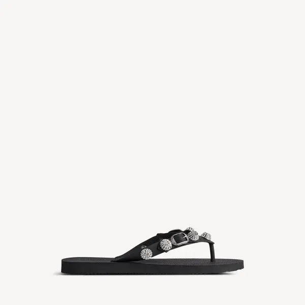 Balenciaga Cagole Thong Sandal - Black