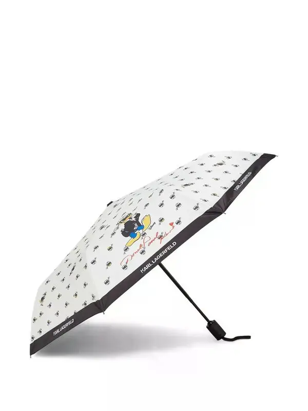 Karl Lagerfeld X Disney Printed Umbrella - White