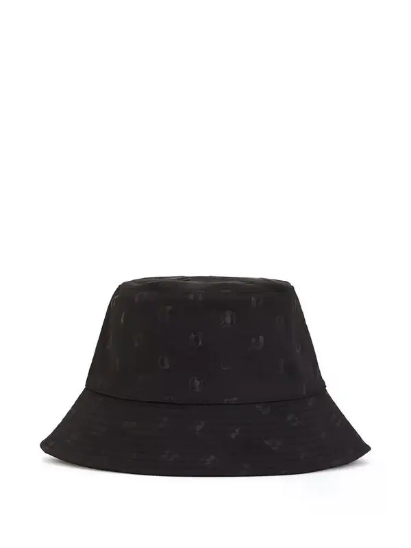 Karl Lagerfeld Ikon Printed Bucket Hat - Black