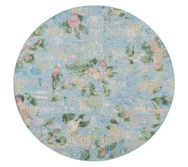 SAFAVIEH Barbados Sunwashed Petals 6'-6' X 6'-6 Round Rug - One-color