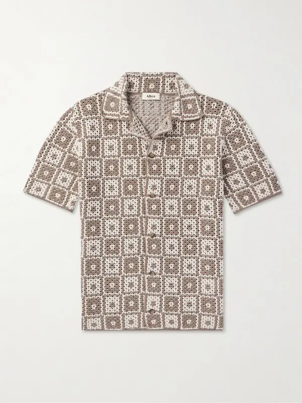 Altea Crocheted Cotton Shirt