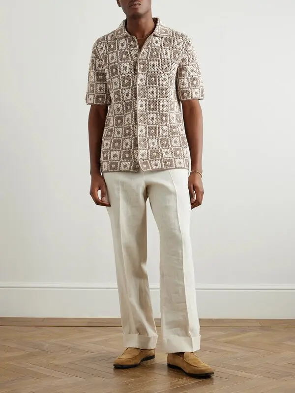 Altea Crocheted Cotton Shirt