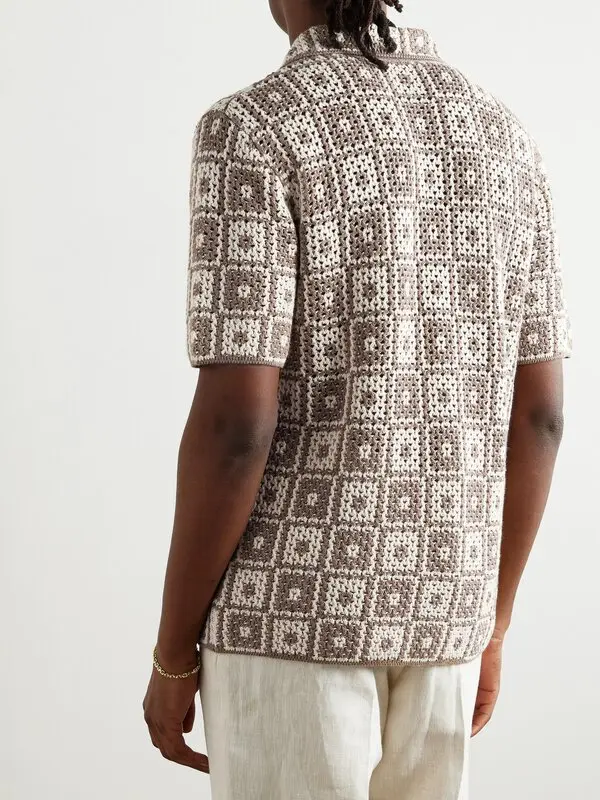 Altea Crocheted Cotton Shirt