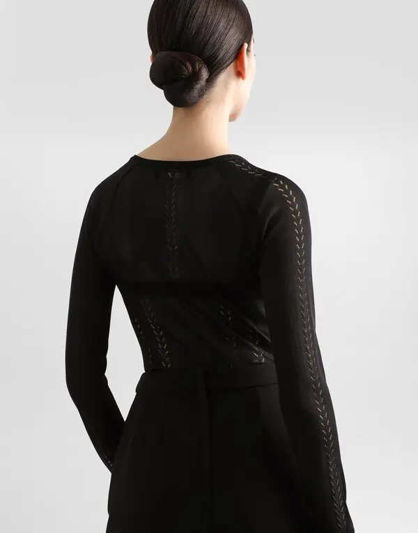 Dolce & Gabbana Silk V-neck Sweater