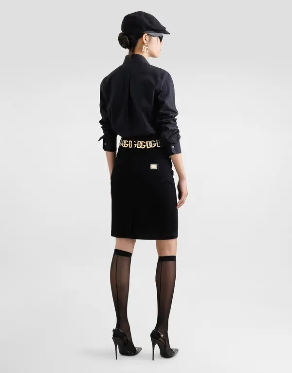 Dolce & Gabbana Denim Midi Skirt - Multicolor