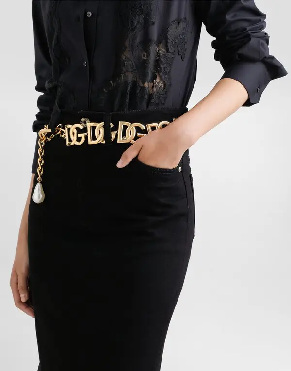 Dolce & Gabbana Denim Midi Skirt - Multicolor