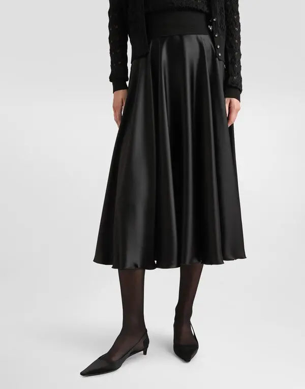 Dolce & Gabbana Silk Satin Circle Skirt
