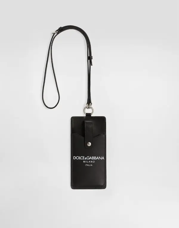 Dolce & Gabbana Calfskin Cellphone Case - Black