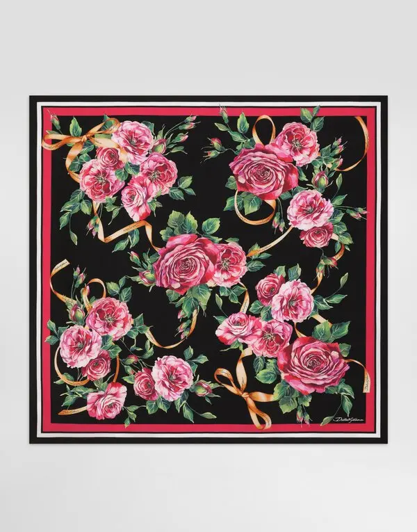 Dolce & Gabbana Rose- Silk Twill Foulard - Print