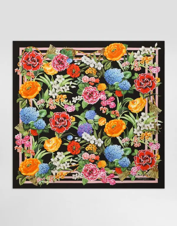 Dolce & Gabbana Floral- Silk Twill Foulard - Print