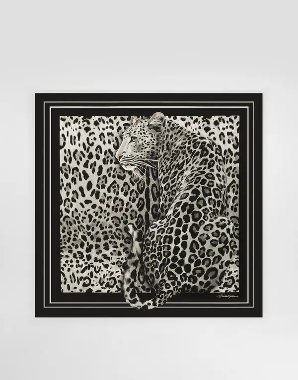 Dolce & Gabbana Leopard- Silk Twill Foulard - Print