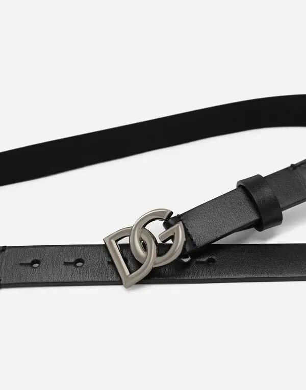 Dolce & Gabbana Calfskin And Elasticated Belt