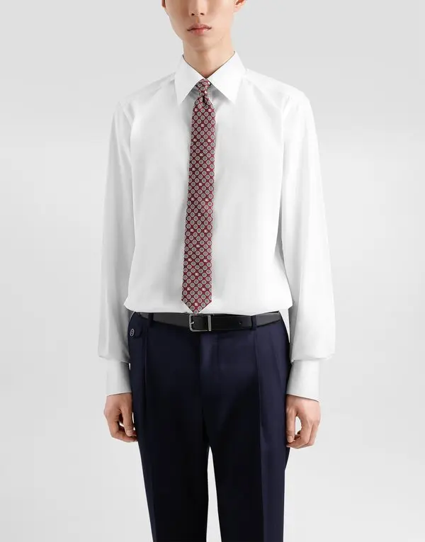 Dolce & Gabbana Martini Jacquard Tie With Logo - Multicolor