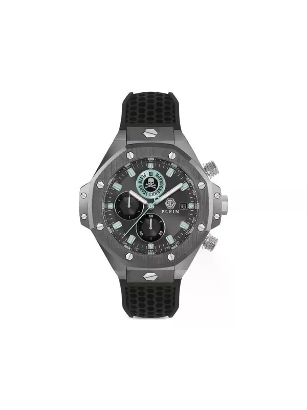 Philipp Plein Chrono Royal 46mm Chronograph Watch - Black