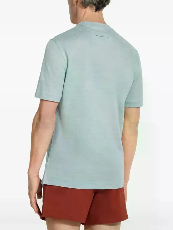 Zegna Oasi Lino T-shirt - Blue