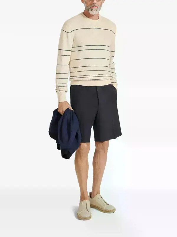 Zegna Oasi Lino Shorts - Blue