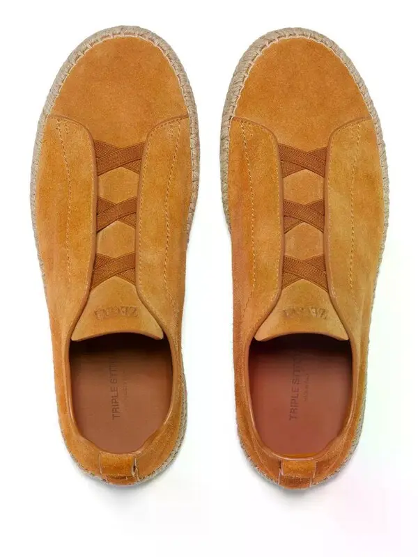 Zegna Triple Stitch Espadrilles - Orange