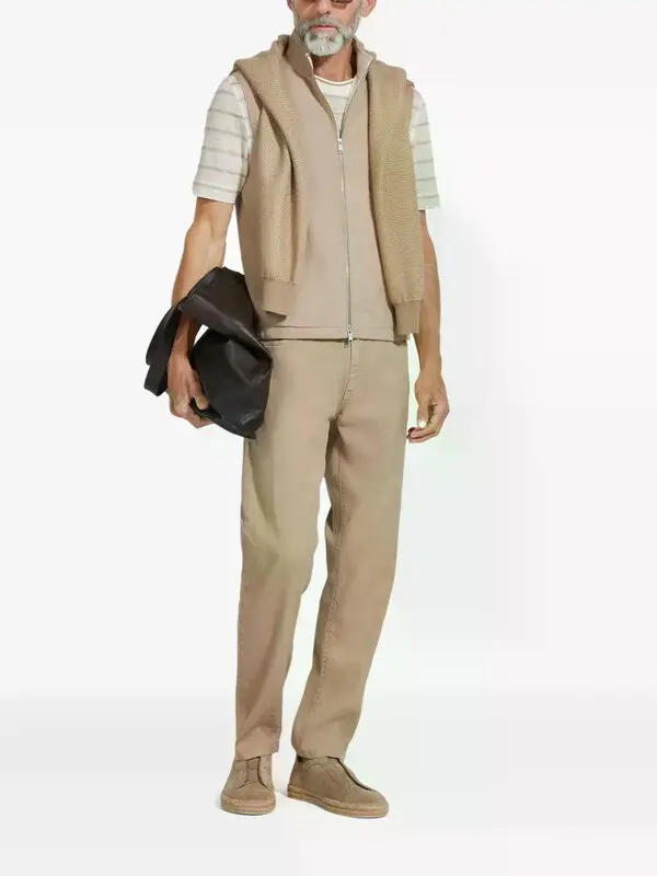 Zegna Oasi Lino Gilet - Neutrals