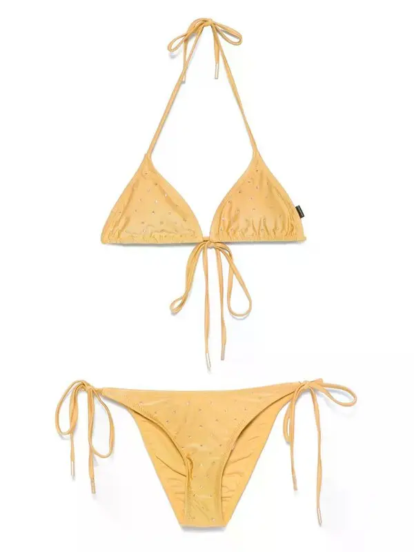 Goldbergh Crystal-embellished Bikini Set - Yellow